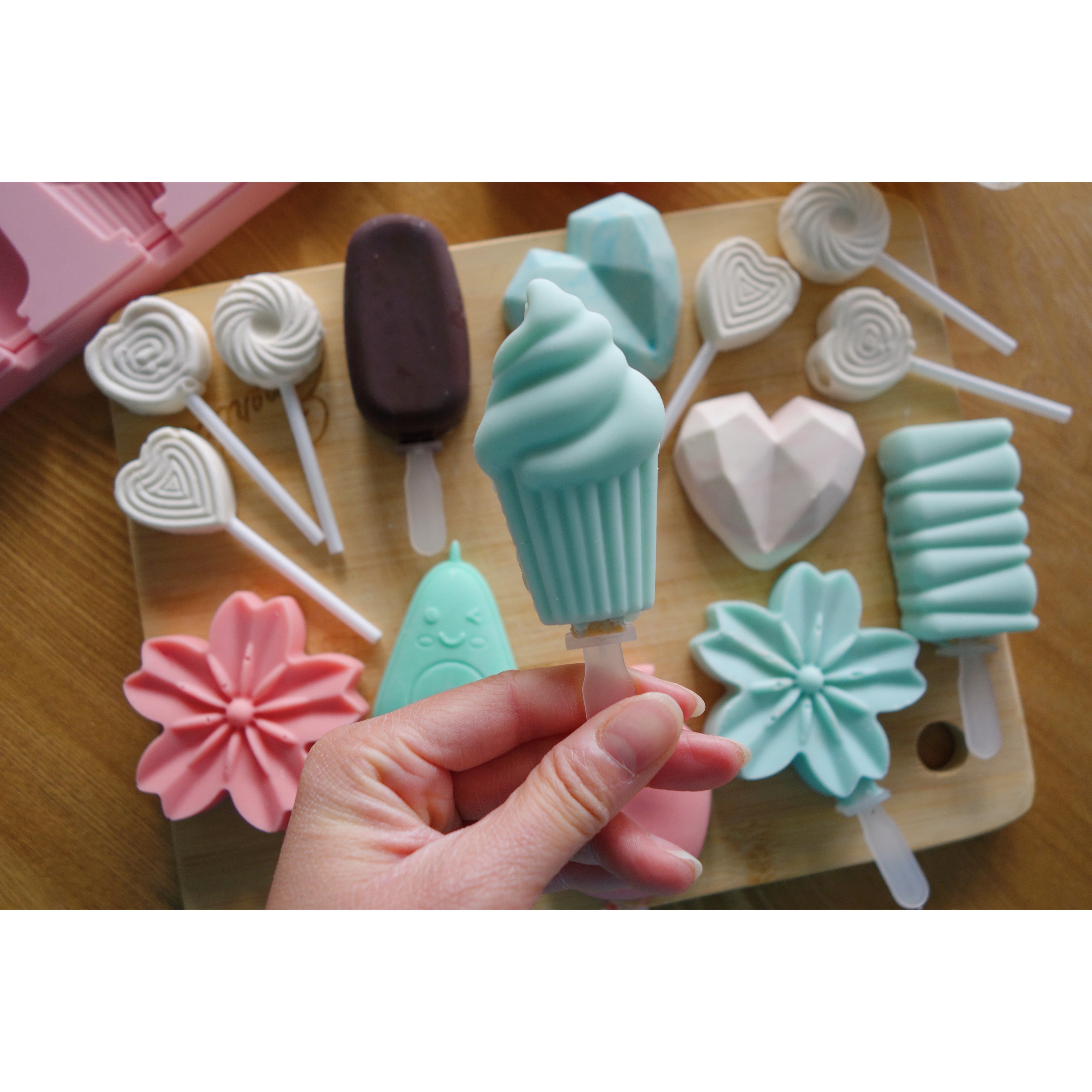 Cakesicle, Cupcake & Rectangle Swirl Cakesicle Mold
